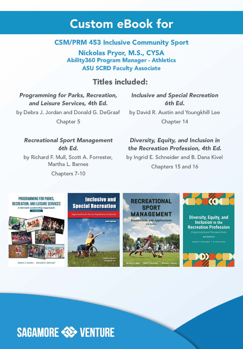 CSM/PRM 453 - Inclusive Community Sport – Sagamore-Venture Publishing